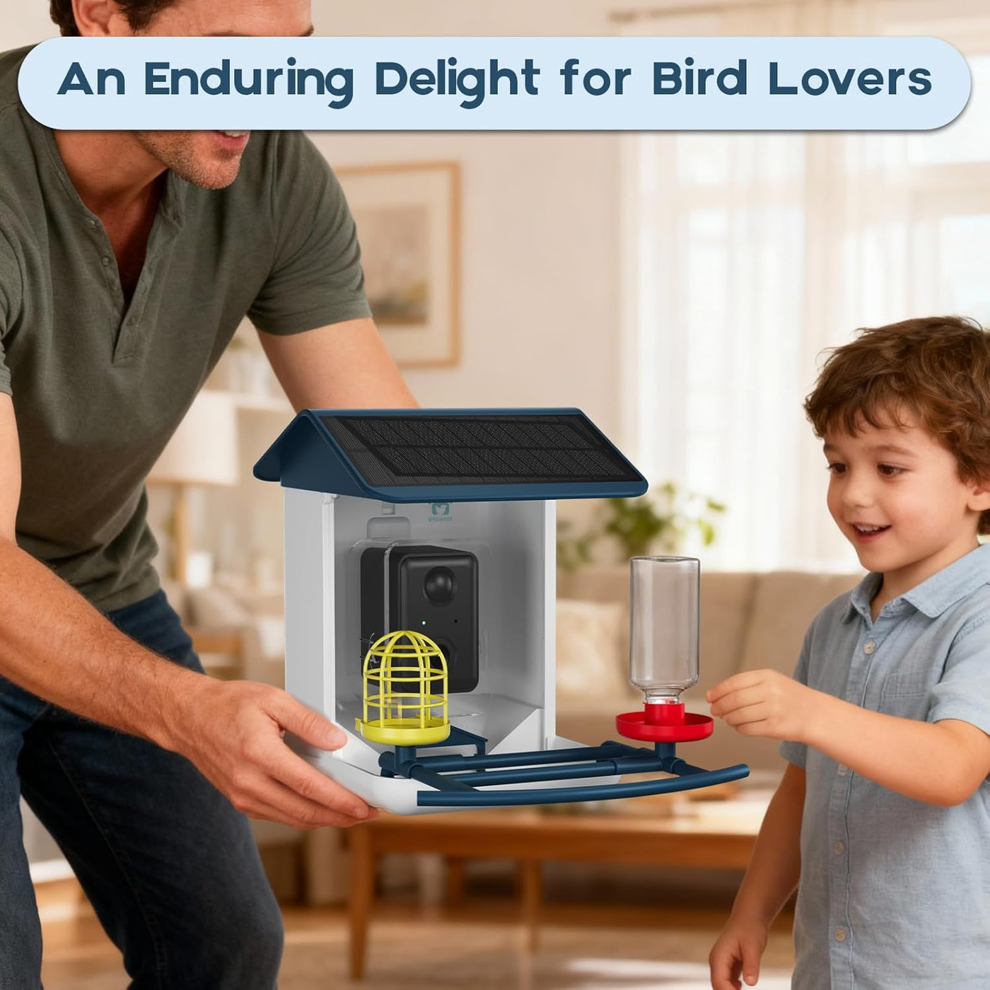 Bird Feeder with Camera-2K HD & Full Color Night Vision, Free AI Forev